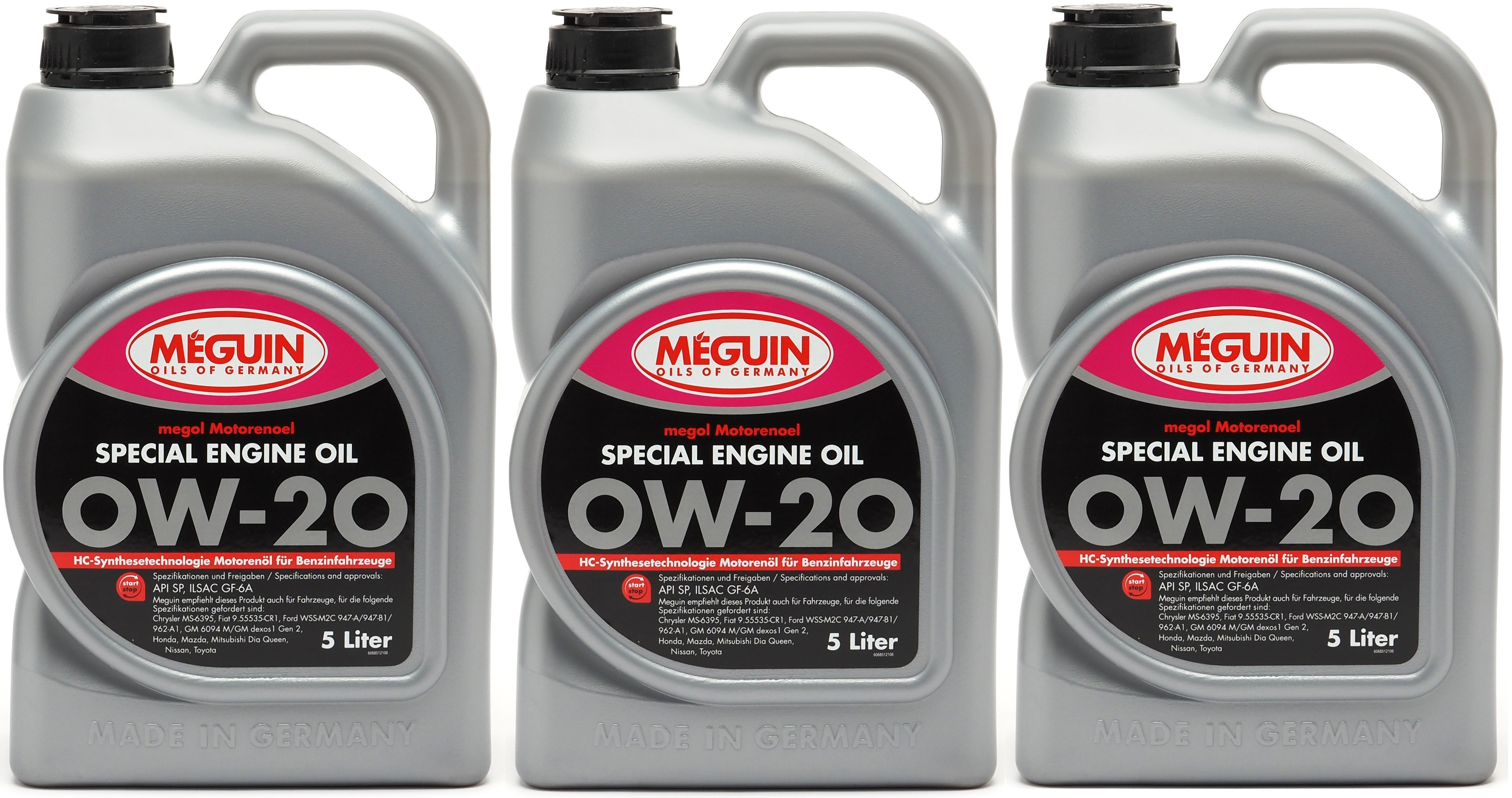 Meguin Megol 6851 Motoröl Special Engine Oil 0W-20 3x 5 = 15 Liter ...