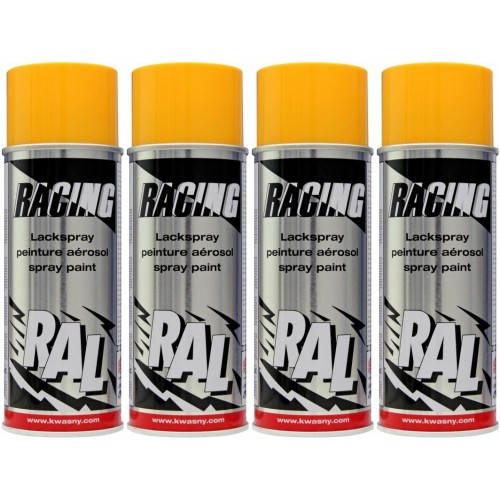 RACING Lackspray RAL 1028 Melonengelb 4x 400 Milliliter - Motoröl ...